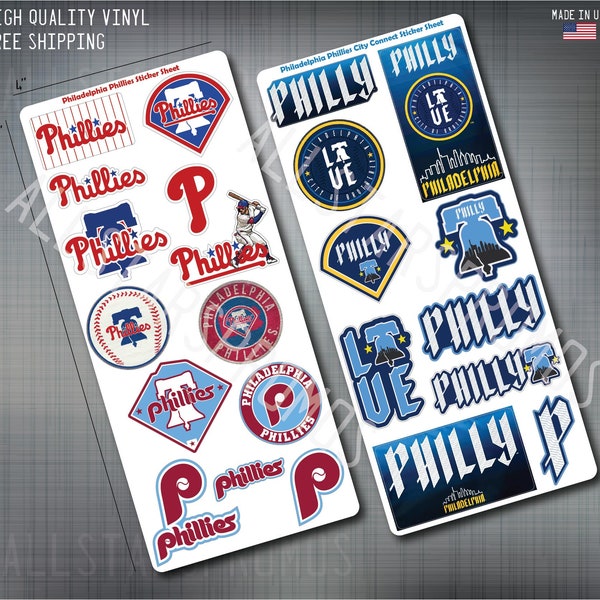 Phillies Baseball Decal - Etsy