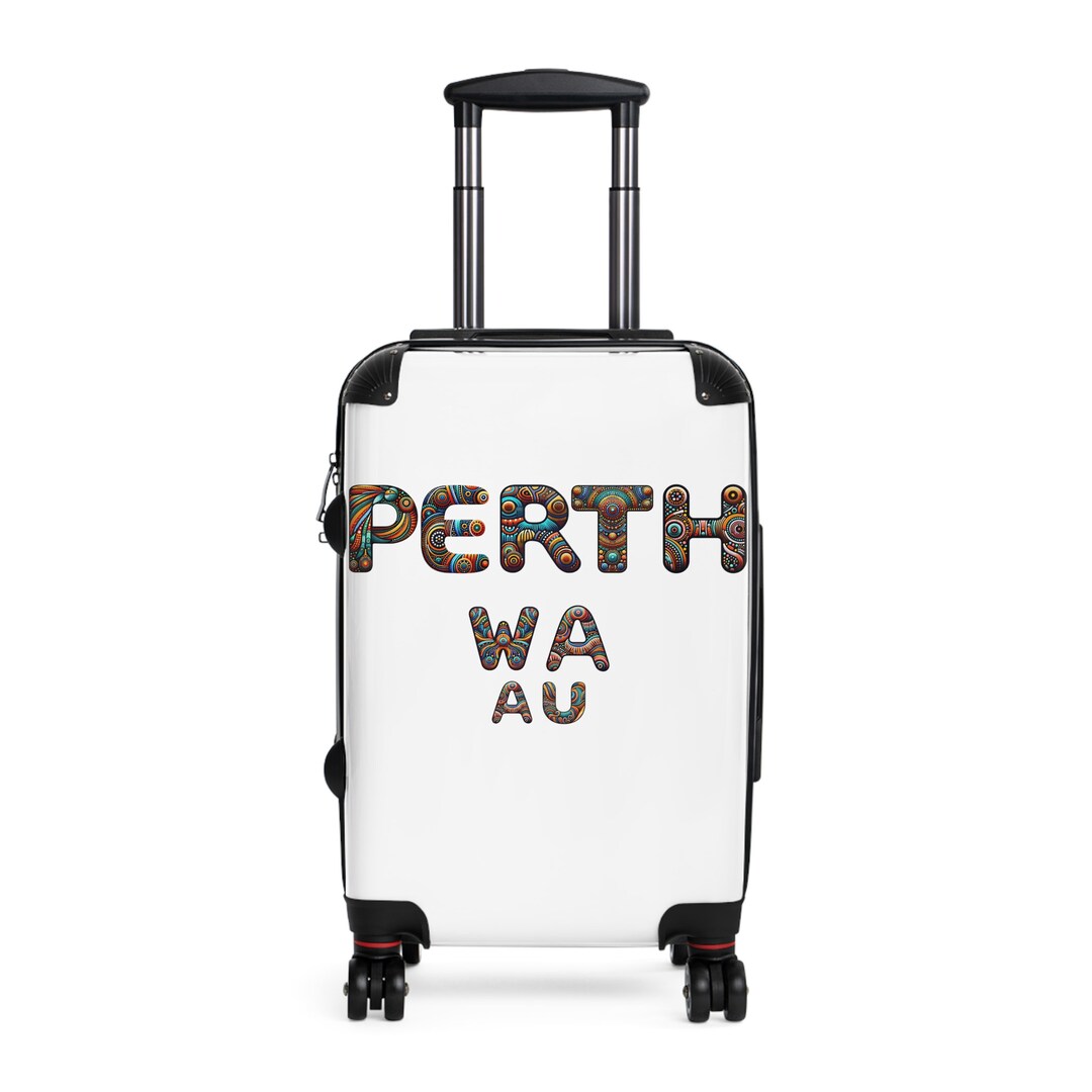 PERTH WA AU Dot Art Lettering on Suitcases, 3 Sizes, 360 Wheels ...