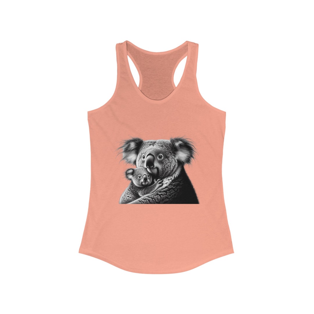 Koala Bear and Baby Joey Women's Racerback Tank, Australian Dot-art ...