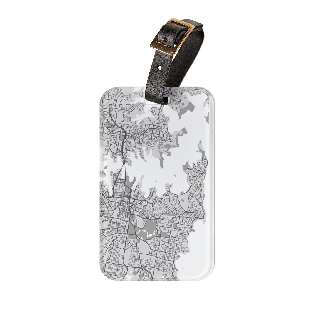 Sydney Map Luggage Tags, Easy to Spot on Airport Carousels, Use on ...
