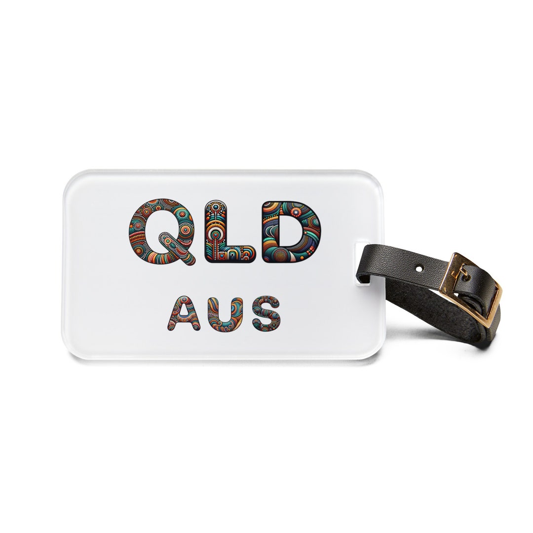 QLD AUS Dot Art Lettering Personalized Luggage Tags, Easy to Spot on ...