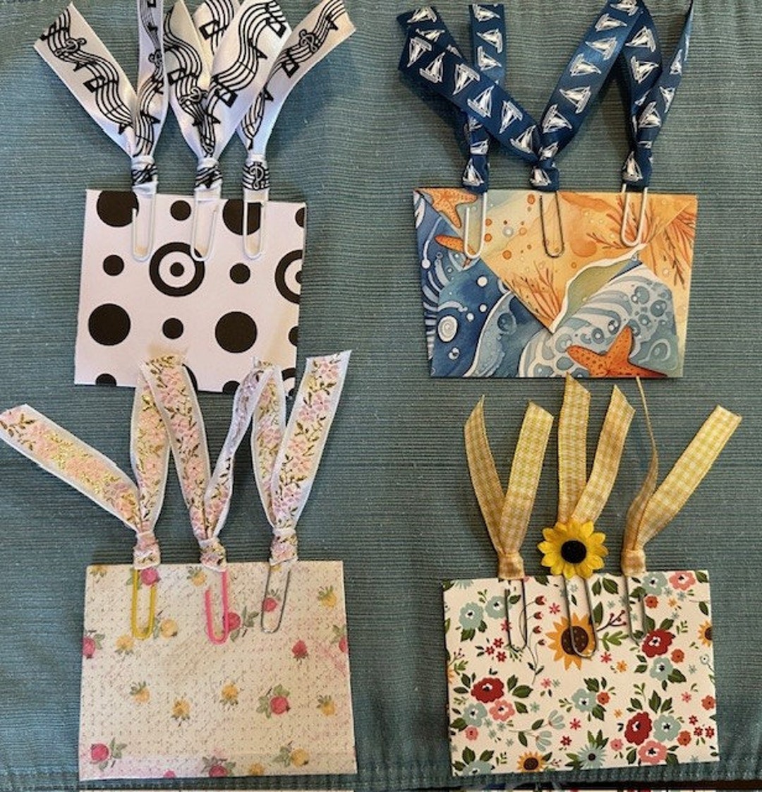 Set of 3 Paper Clips, Clip Bookmarkers, Page Savers, Journal ,planner ...