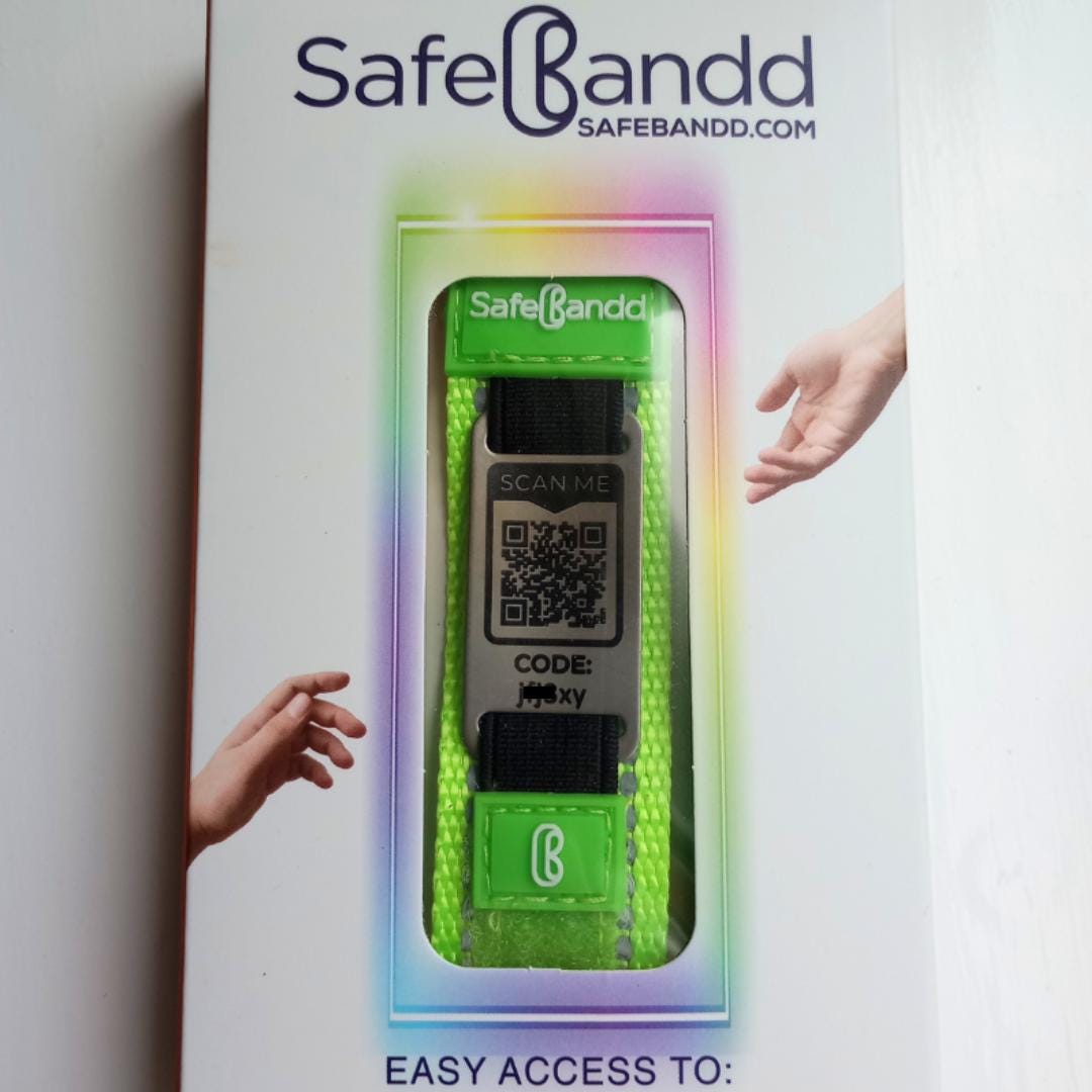 Lost Child Smart QR Code Wristband Waterproof Adjustable Reflective ...