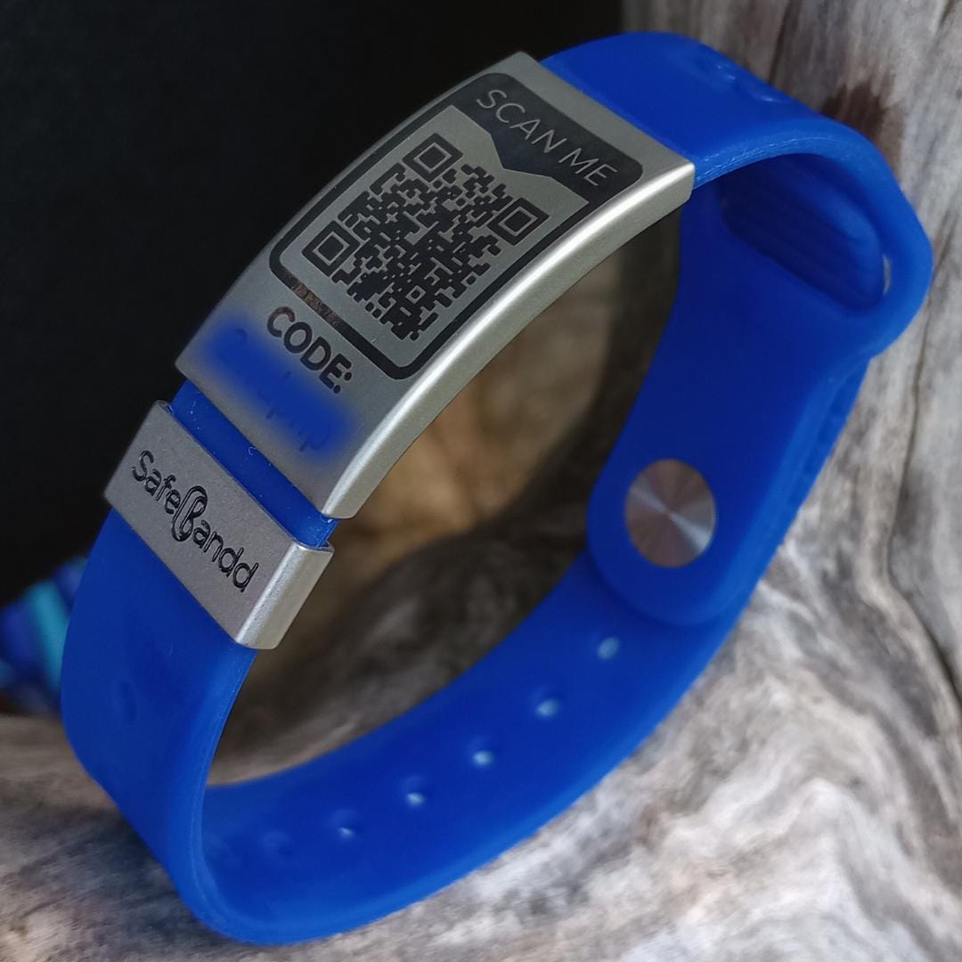 Adults QR Code Medical ID Lost Alert, Unlimited Custom Info With 2 Sets ...