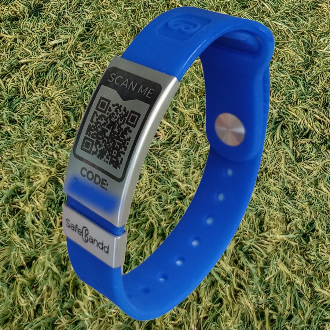 QR Code Medical Alert Wristband: Silicone ID for Dementia, Alzheimer's ...