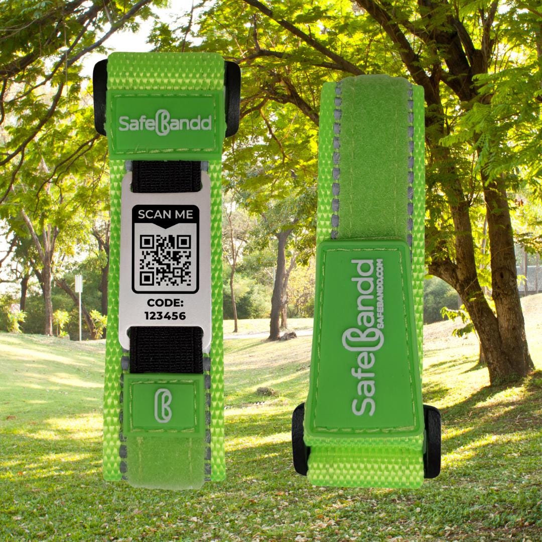 Kids QR Safety Wristband | Smart ID Bracelet With 2 Contacts & Location ...