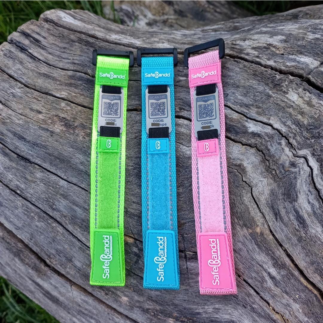 Lost Child QR Code Kids Toddlers Worry-free ID Wristband Medical Autism ...