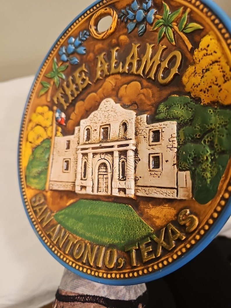 Vintage the Alamo 3D Souvenir Plate Wall Plaque San Antonio TX 8 ...