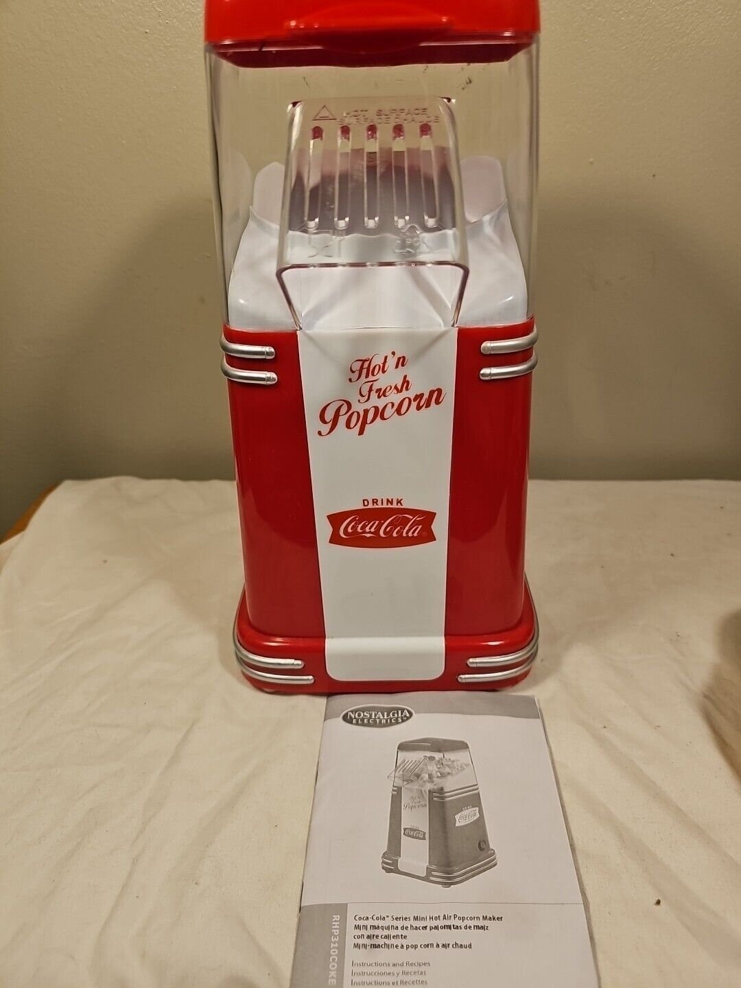 Nostalgia Coca-cola 8-cup Counter Top Hot Air Popcorn Maker Machine - Etsy