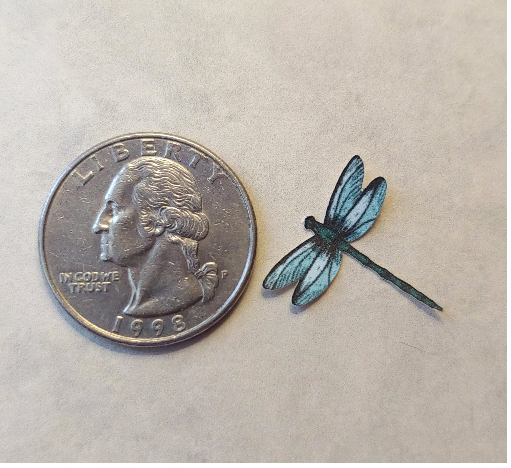 Set of 12 Miniature Dragonflies - BLUE - Dollhouse, Fairy Garden ...
