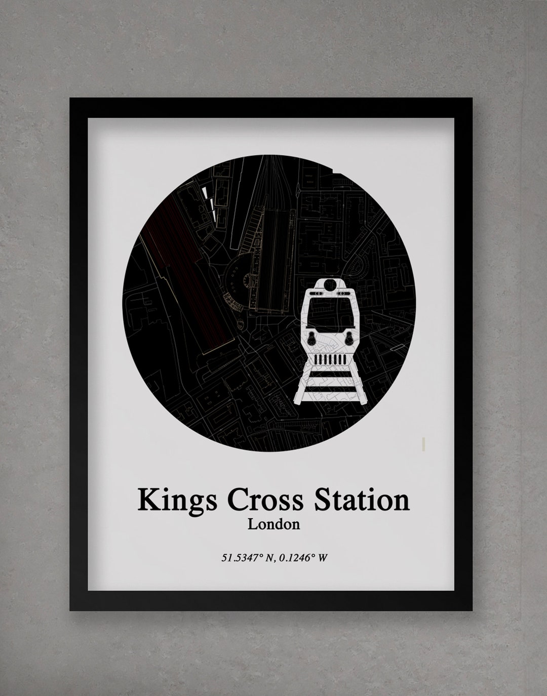 London King's Cross Map Print: City Print, City Map, Map Print Poster ...