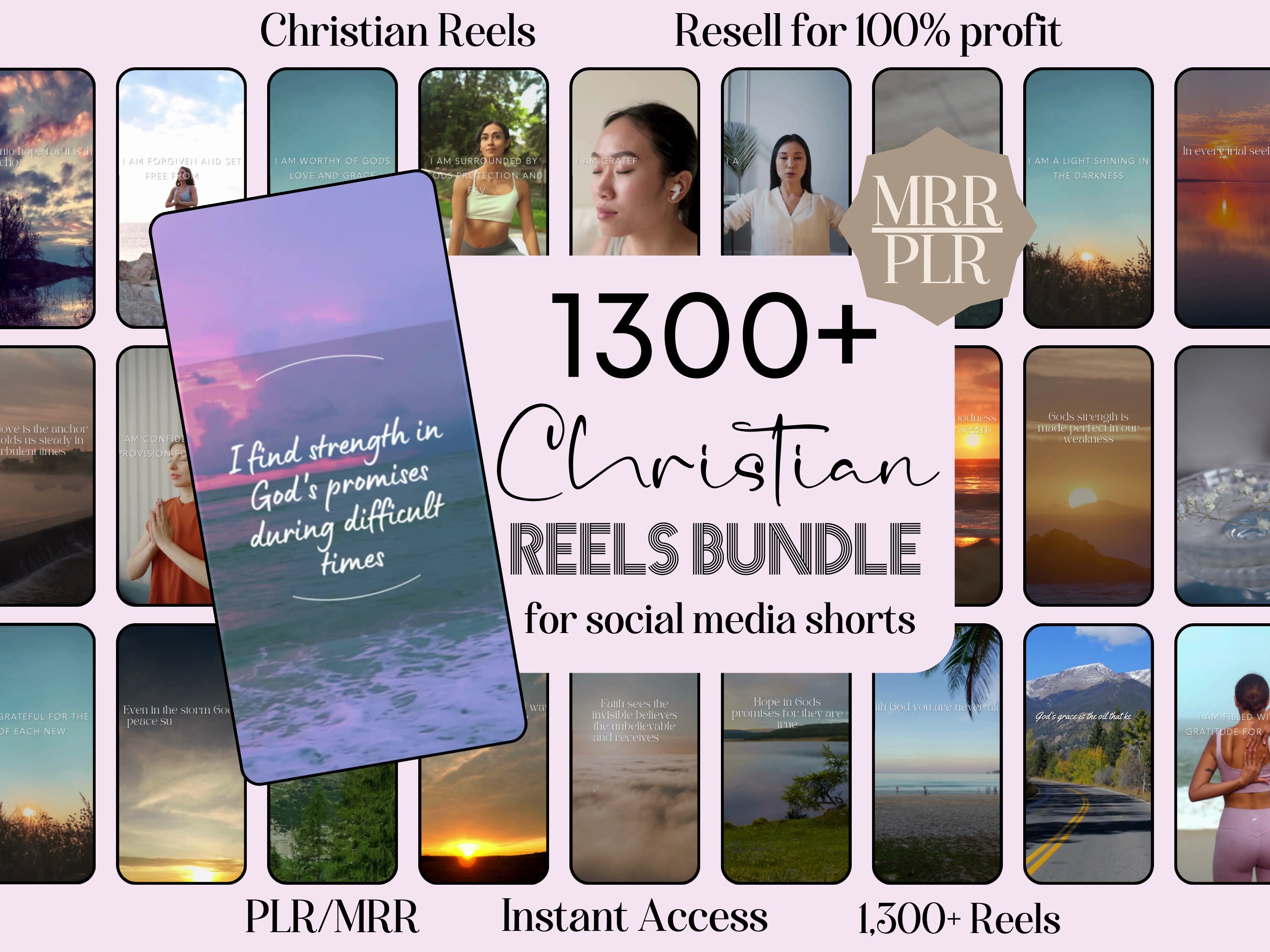 Christian Reel Mega Bundle MRM Faceless Social Media Videos Affirmation ...
