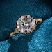 Vintage Inspired Engagement Ring Cathedral Setting Filigree Art Deco ...