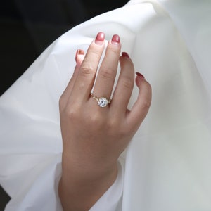 Vintage Inspired Engagement Ring Cathedral Setting Filigree Art Deco ...