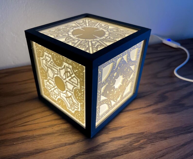 Hellraiser Puzzle Box Accent Lamp: Dimmable LED Desk Light - Etsy