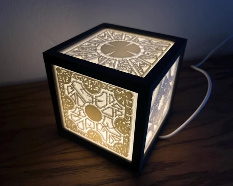 Hellraiser Puzzle Box Accent Lamp: Dimmable LED Desk Light - Etsy