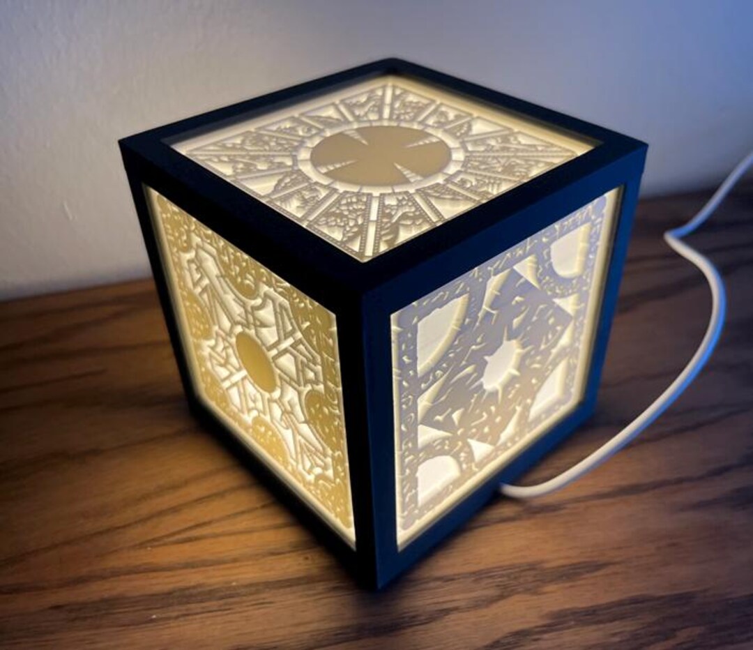 Hellraiser Puzzle Box Accent Lamp: Dimmable LED Desk Light - Etsy