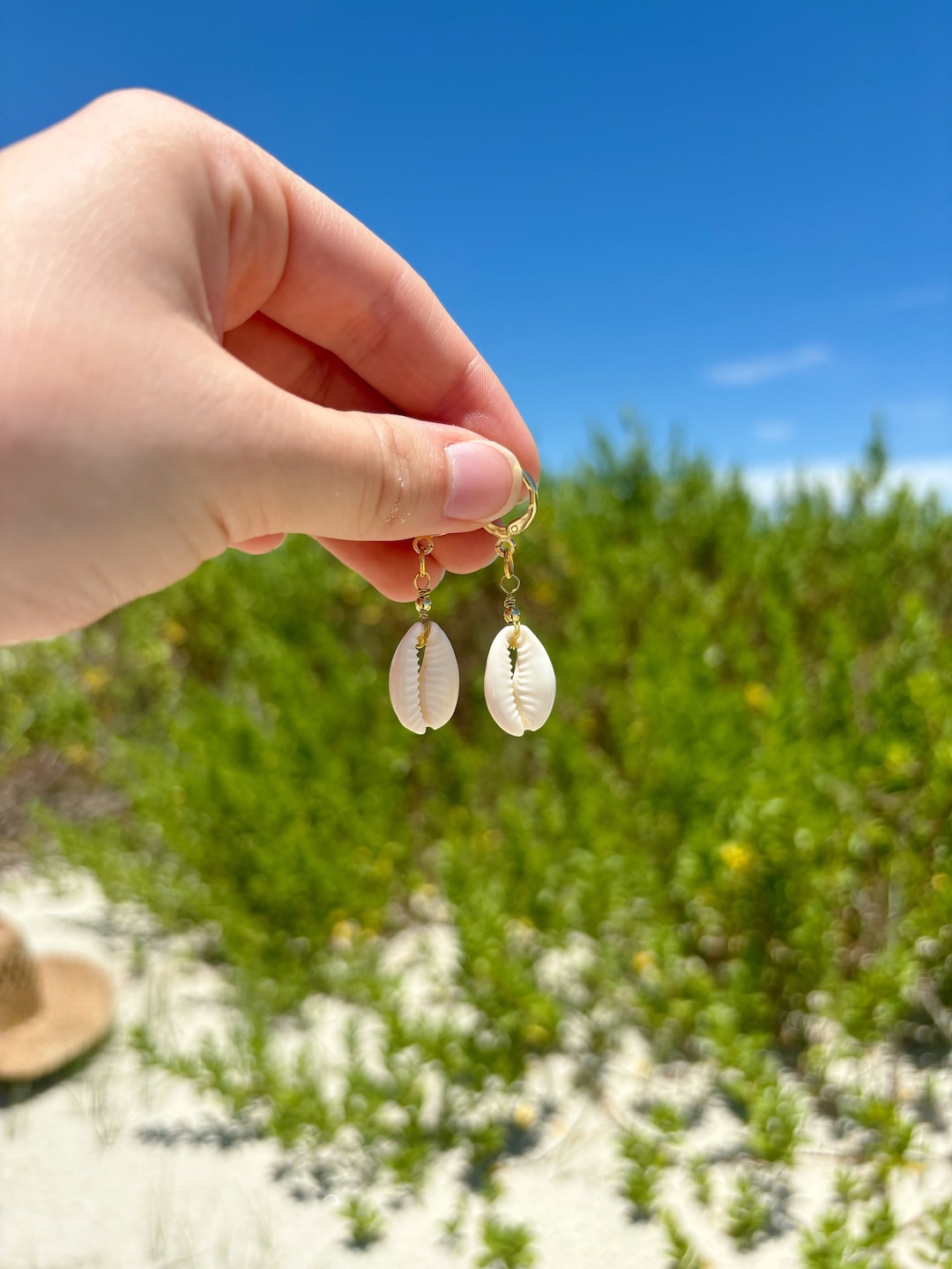 Cowrie Shell Earrings, Beach Jewelry, Summer Accessory, Shell Earrings ...