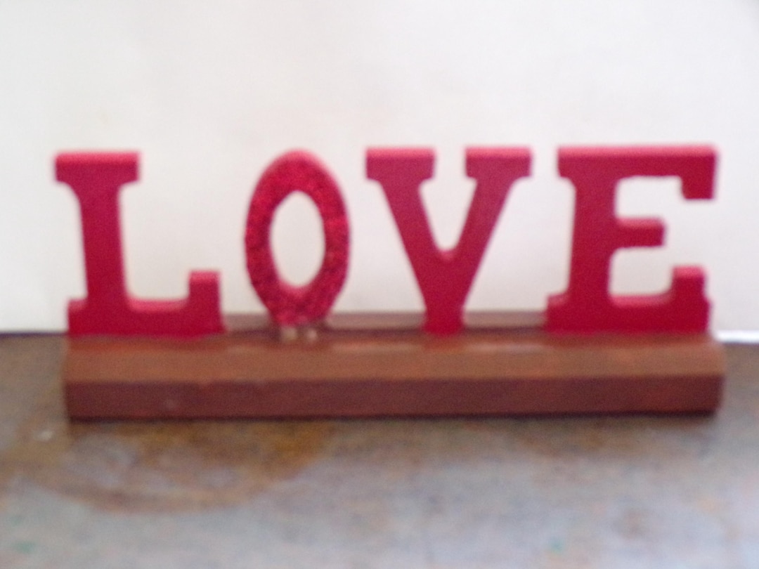 A "love" Sign That Can Stand Alone on Your Desk or Mantle - Etsy