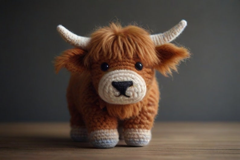 Highland Cow Crochet Pattern, Amigurumi Cow, Digital PDF Download ...