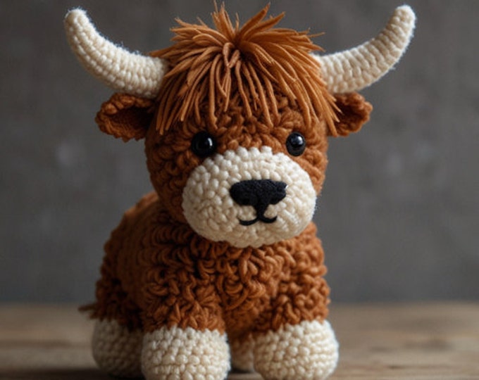 Highland Cow Crochet Pattern, Amigurumi Cow, Digital PDF Download ...