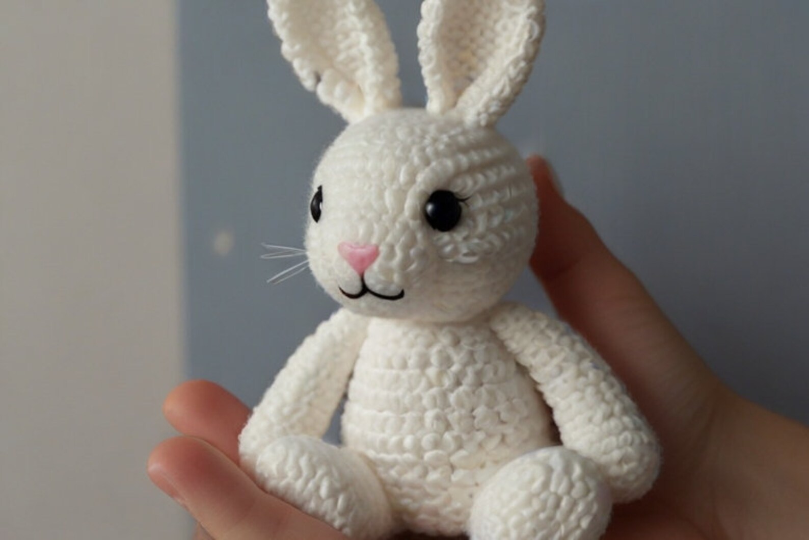 Rabbit Crochet Pattern, White Fluffy Bunny Crochet Pattern, Amigurumi ...