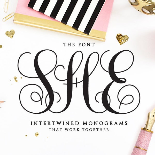 Intertwined Monogram - Etsy