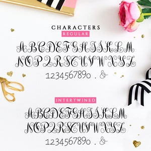 Monogram Font - Calligraphy Font - Interlocking Monogram Font ...