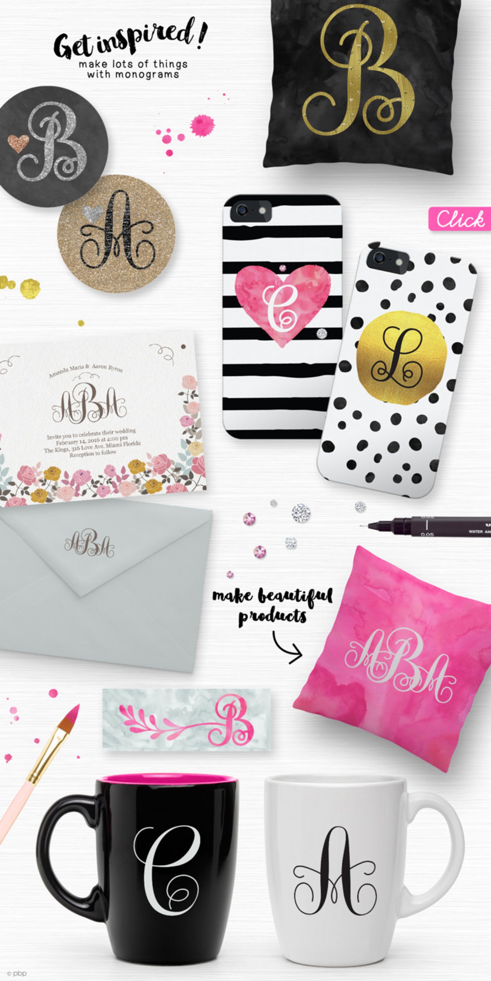 Monogram Font Calligraphy Font Interlocking Monogram Font - Etsy