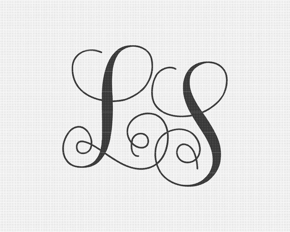Custom Monogram Interlocking Monogram Svg File Svg Monogram - Etsy