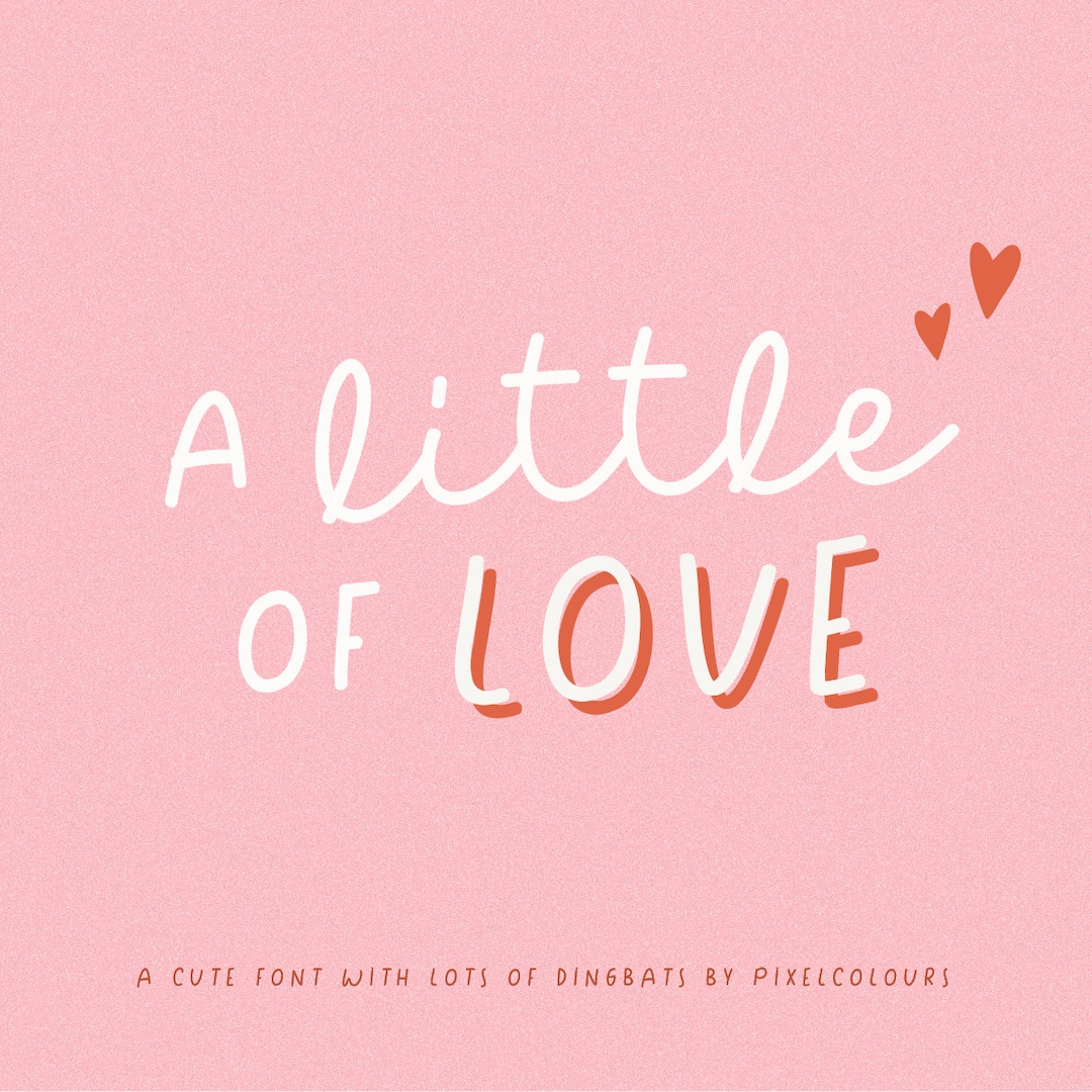 A Little of Love Font and Dingbats - Font Download - Uppercase Font ...