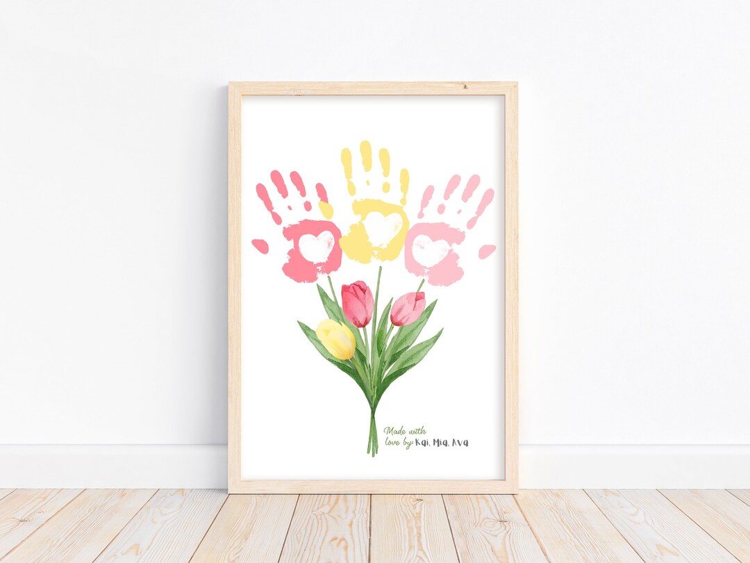 Mother's Day Craft Handprint Personalized Mum Gift First Mothers Day ...