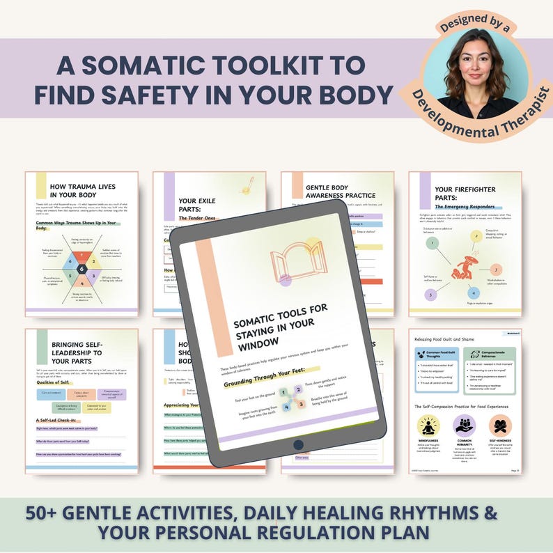 Somatic Trauma Workbook for Body-led Healing, Parts Work & Body Mapping ...
