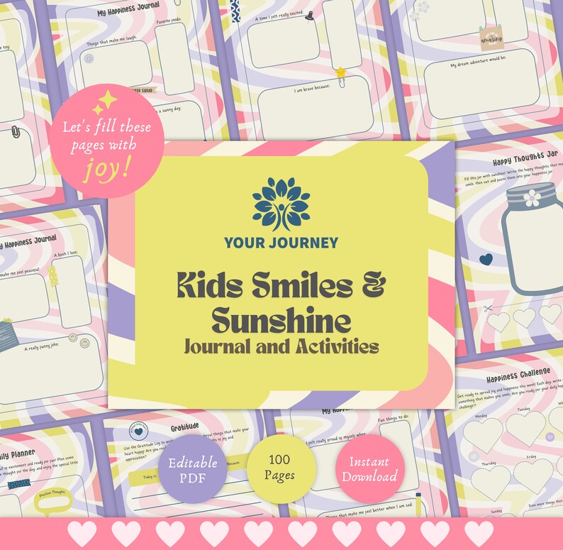 Kids Daily Positive Journal, Printable Kids, Encouraging Positive ...