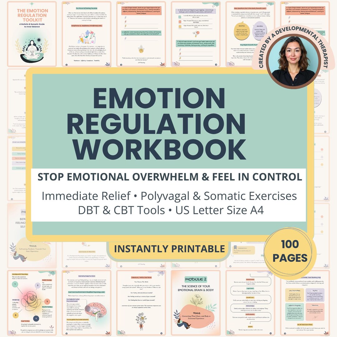 Emotion Regulation DBT Workbook CBT Techniques Somatic Experiencing ...