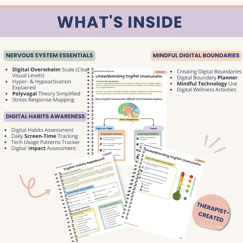 Digital Detox Workbook: Dopamine Reset, Screen Time Planner ...
