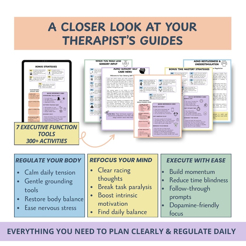 ADHD Workbook Bundle: Executive Function Toolkit for Adults, Neuro ...