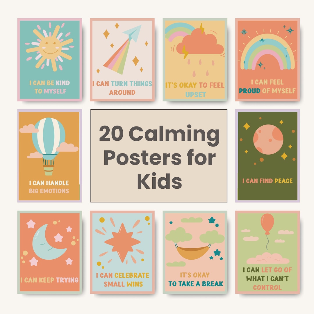 Positive Affirmation Posters for Kids | Set of 20 Printable Wall Art ...