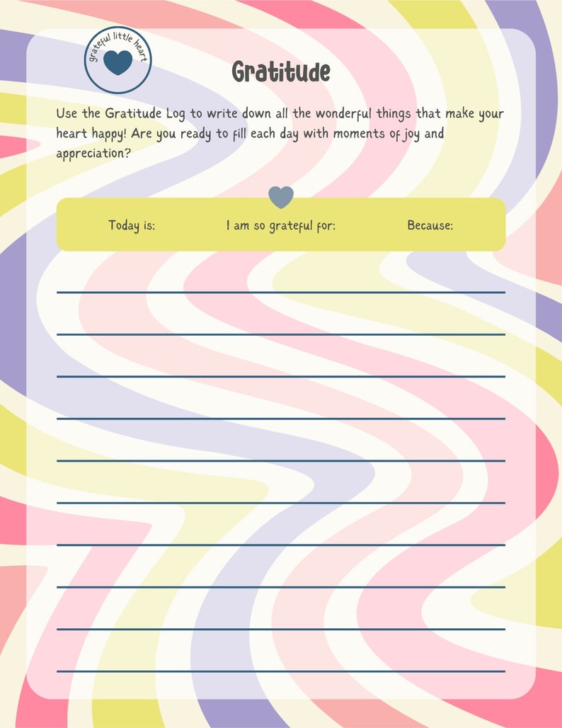 Kids Daily Positive Journal, Printable Kids, Encouraging Positive ...