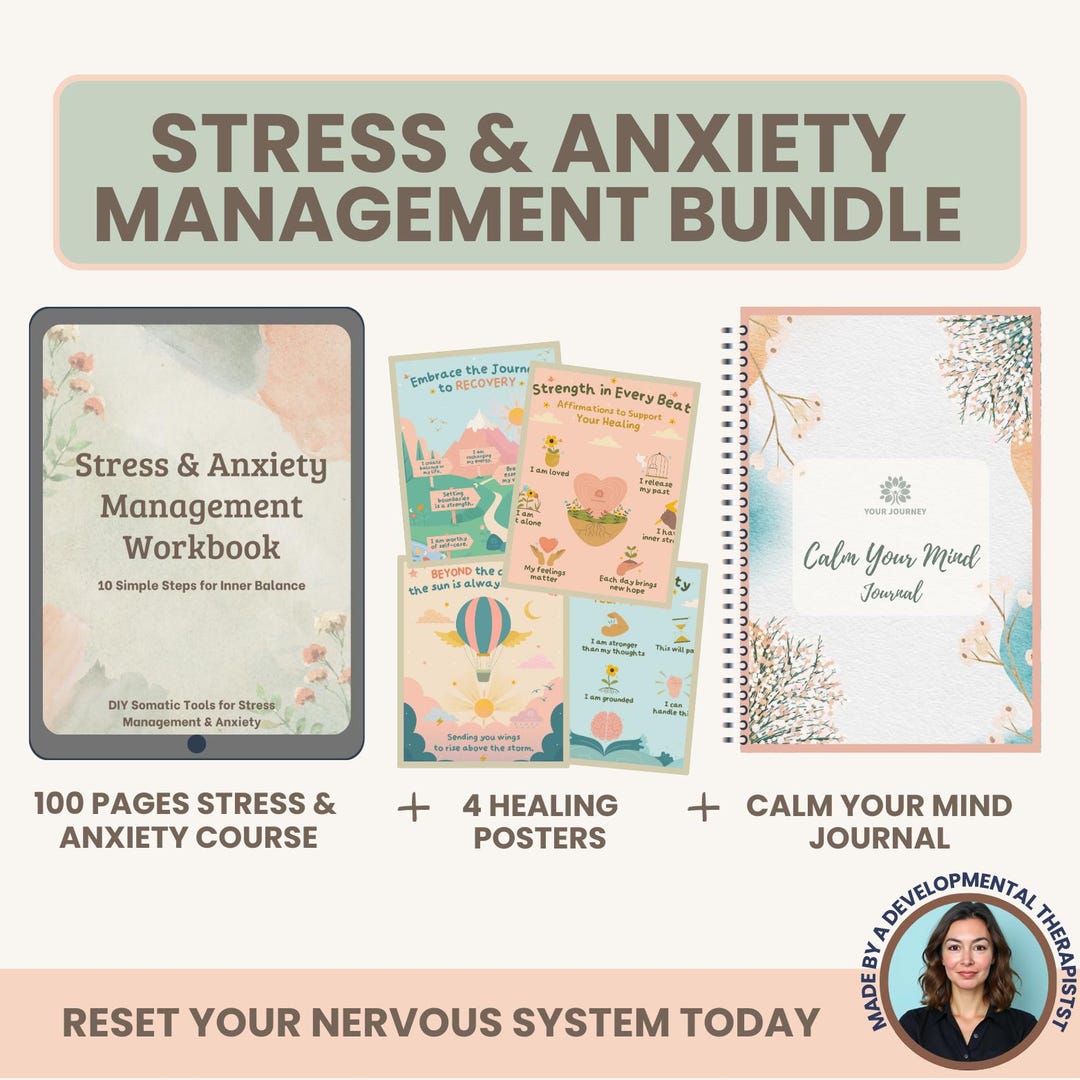 Nervous System Regulation Bundle, 200+ Pages Stress Management Anxiety ...
