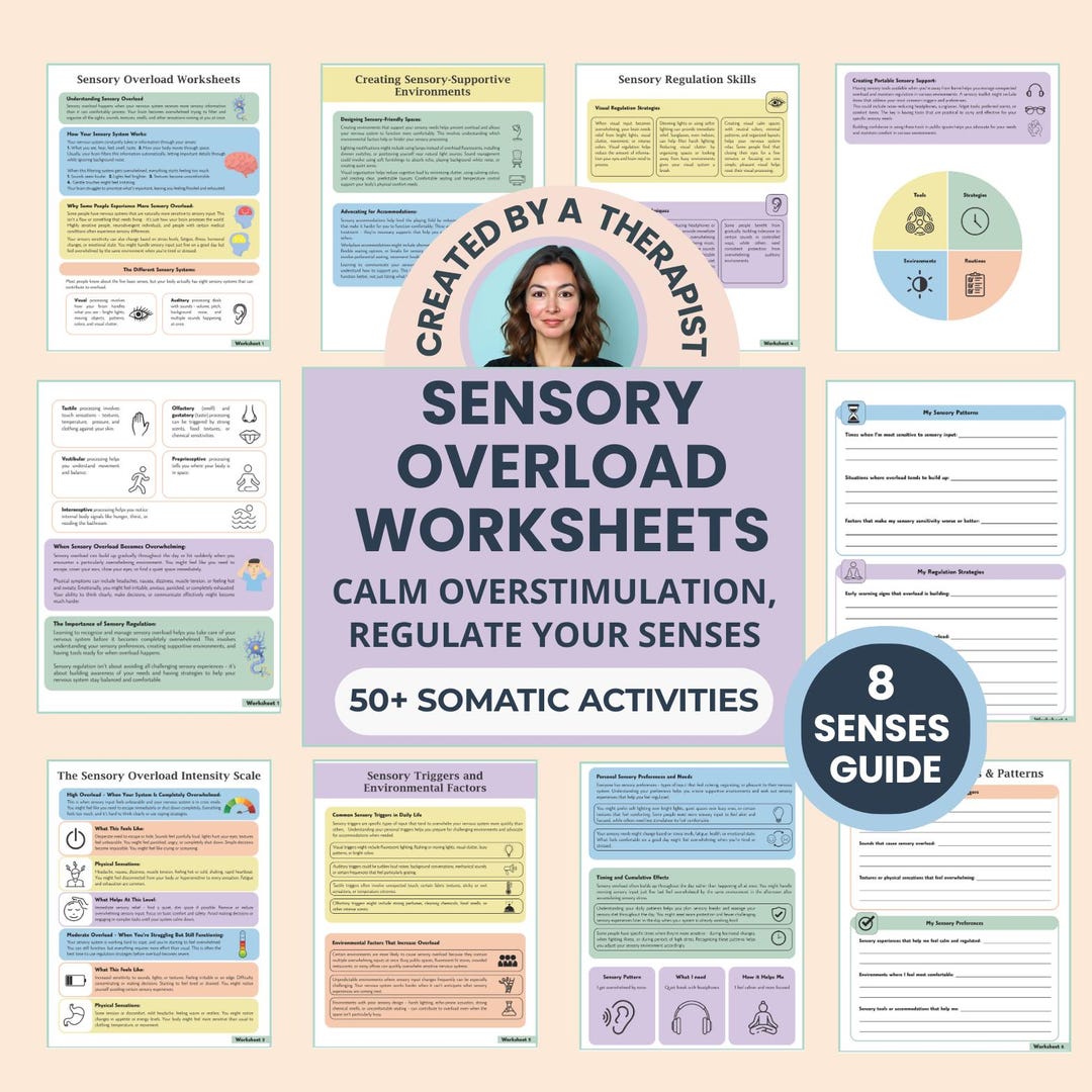 Sensory Regulation Worksheets: Neurodivergent Coping Skills for ADHD ...