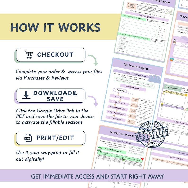 ADHD Workbook Bundle: Executive Function Toolkit for Adults & Teens ...