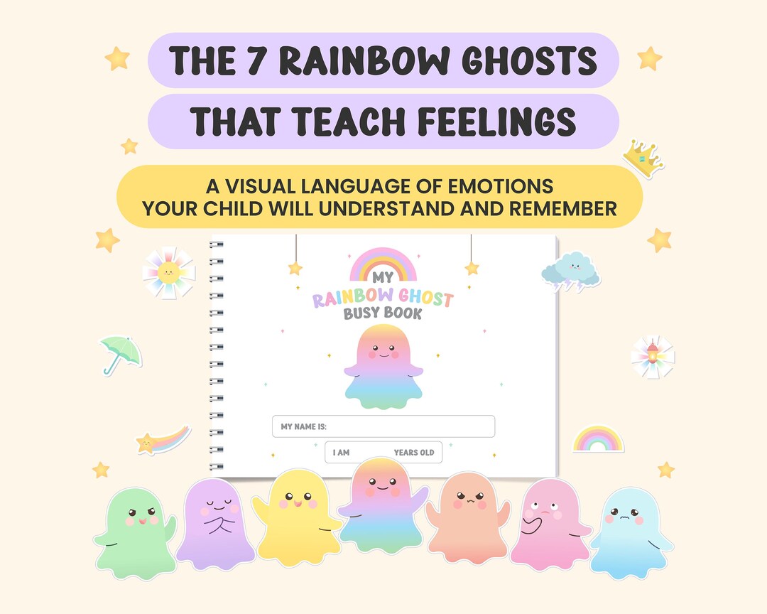 Toddler Busy Book: Fun Emotion & Montessori Activities With the Rainbow ...
