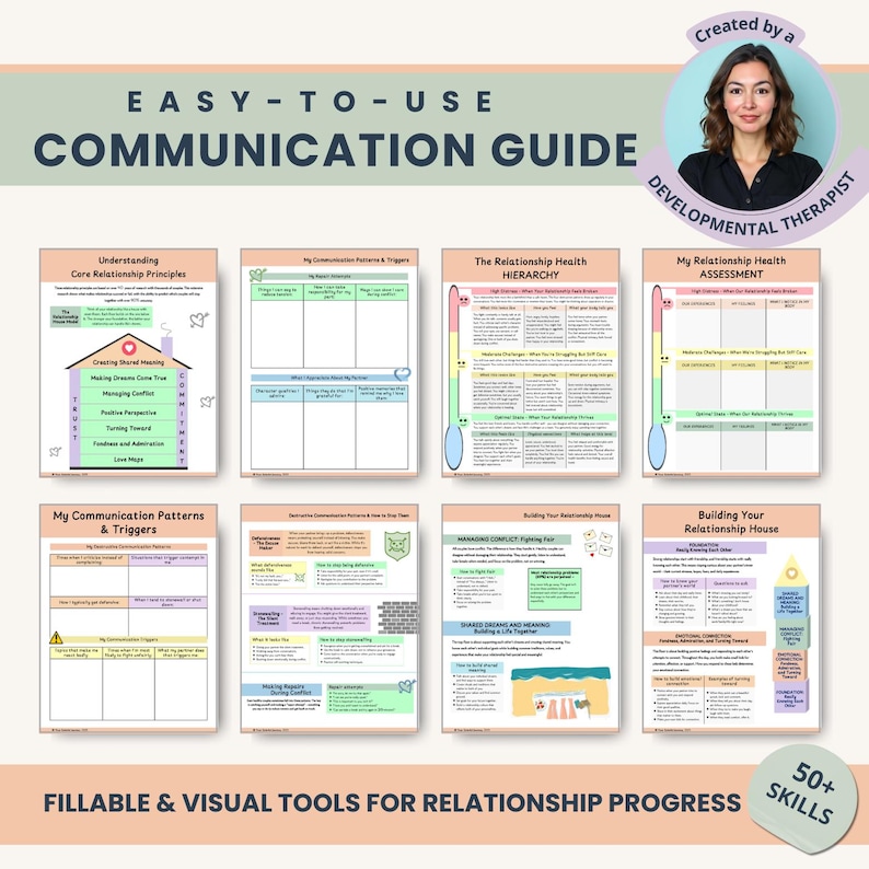 Couples Therapy Worksheets, Therapist Designed Relationship Guide ...