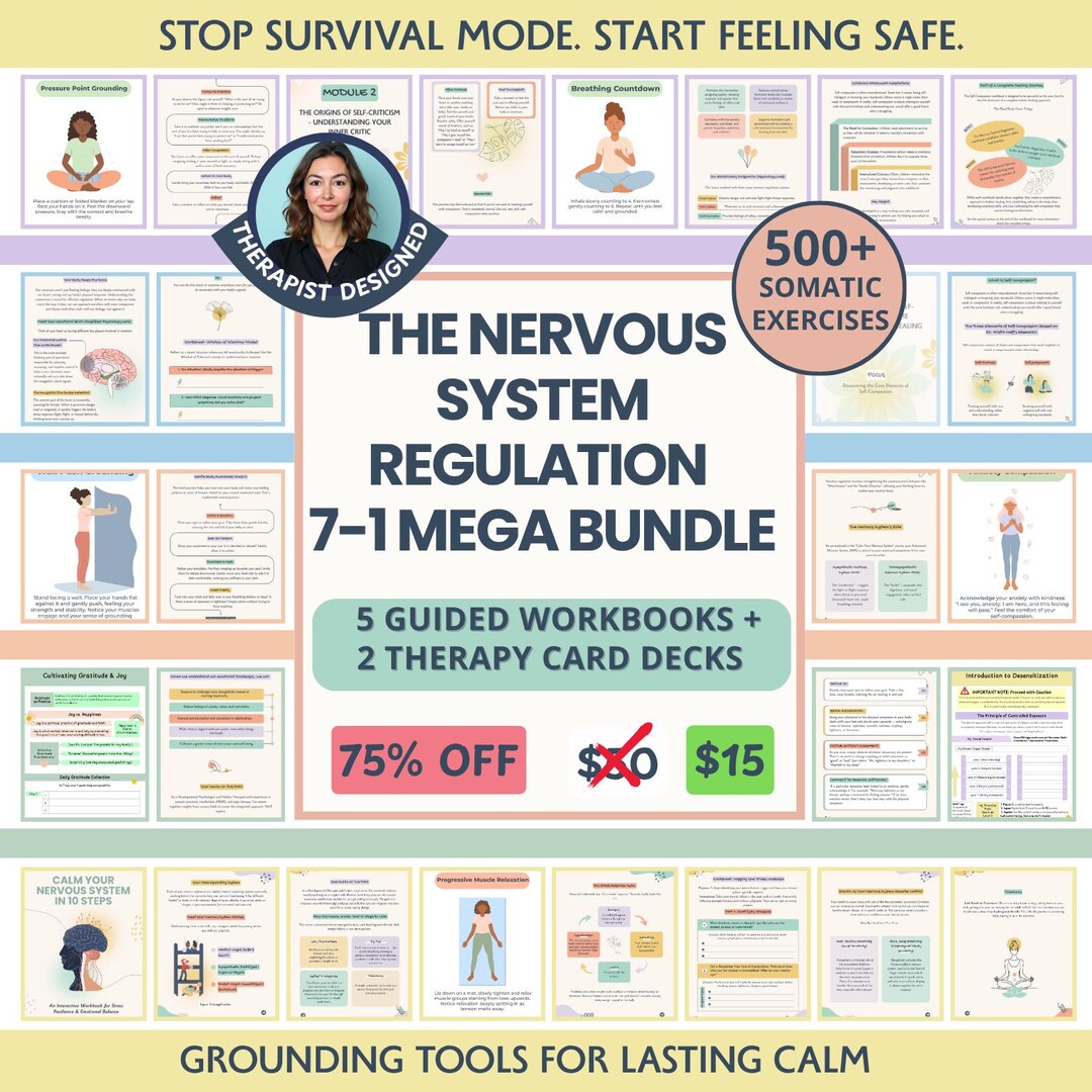 Nervous System Regulation Mega Bundle: Polyvagal Theory, Grounding ...
