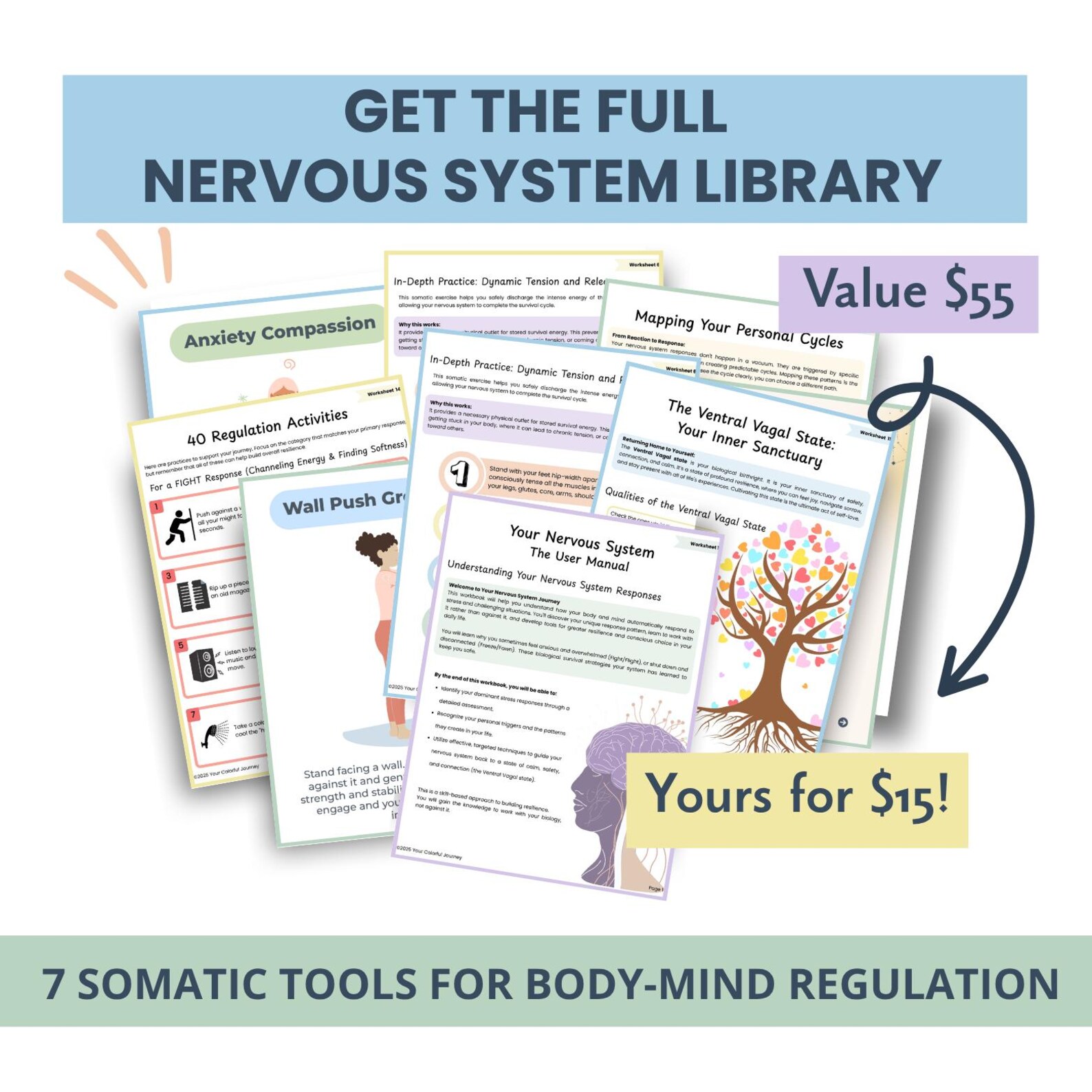 Nervous System Regulation Mega Bundle: Polyvagal Theory, Grounding ...