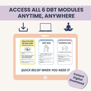 DBT Skills Flashcards: Emotional Regulation & Coping Skills (printable ...