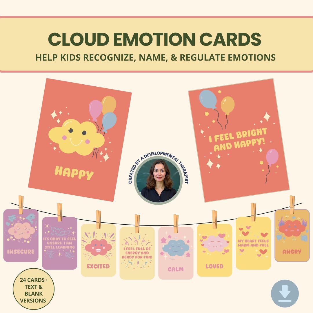 Emotion Cards for Kids: Feelings & Self Regulation Flashcards, SEL ...