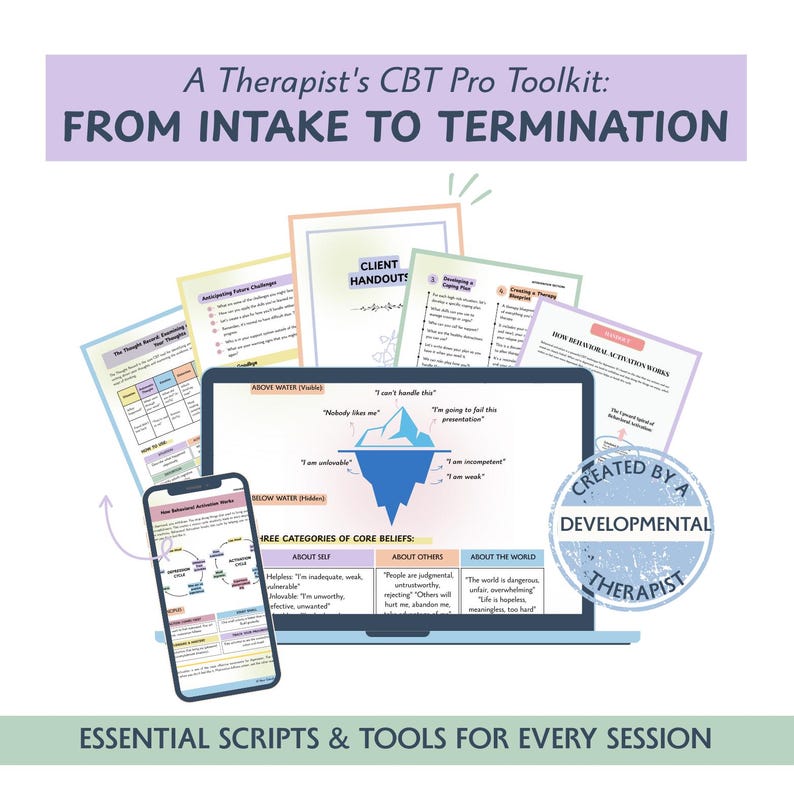 CBT Interventions & Therapy Notes Bundle: Cognitive Behavioral Therapy ...