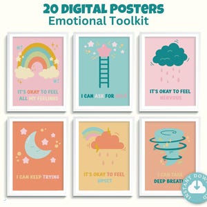 Positive Affirmation Posters for Kids | Set of 20 Printable Wall Art ...